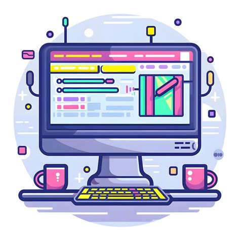 Customizable 3d Flat Icon Programming Dashboard And Coding Workflow