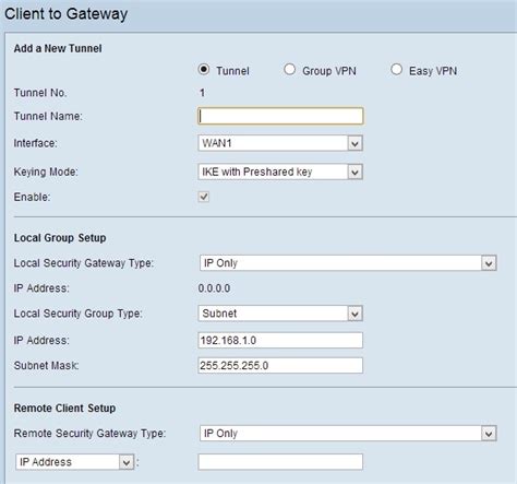 Configure Group Client To Gateway Virtual Private Network Vpn On Rv320 And Rv325 Vpn Router