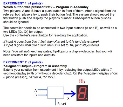 Solved EXPERIMENT Points Which Button Was Pressed Chegg