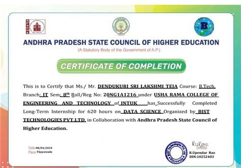 Sri Lakshmi Teja Dendukuri On Linkedin Datascience Internship