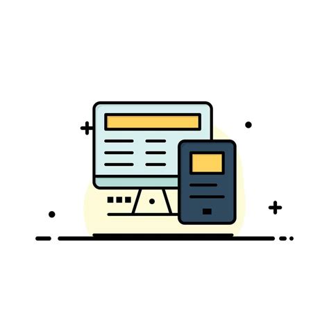 Computer Monitor Education Calculate Business Flat Line Filled Icon