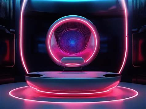 Premium Photo Futuristic Product Display Generative Ai