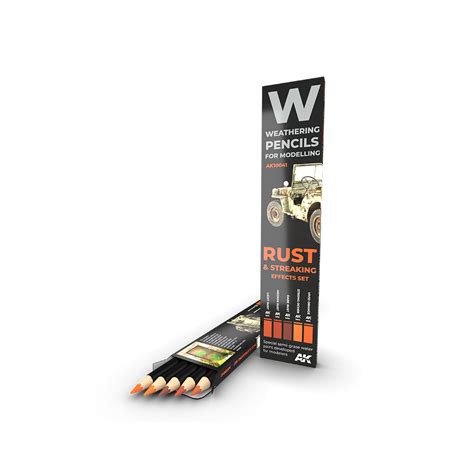 Buy Weathering Pencils Rust Streaking Effects Set AK Interactive Miniatures Games