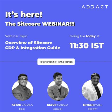 join our webinar on sitecore cdp addact posted on the topic linkedin