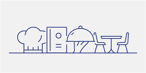 레스토랑 음식 및 음료 관련 웹 배너 라인 스타일 웹 배너 웹 사이트 헤더 등에 대한 현대 선형 디자인 벡터 일러스트레이션 0명에 대한 스톡 벡터 아트 및 기타 이미지