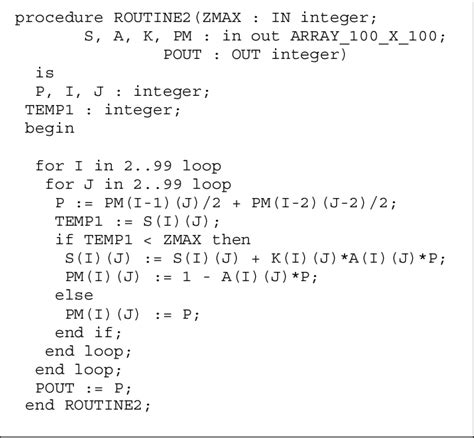 The 2nd Routine Of The Nested Loops Benchmark Download Scientific Diagram