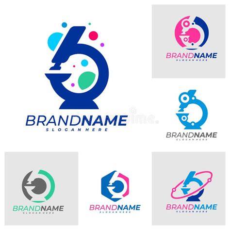 Set Of Microscope Logo Template Science Logo Design Vector Stock Illustration Illustration Of Set Of Microscope Logo Template Science Logo Design Vector Stock Illustration Illustration Of