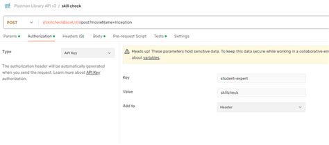 [collection] Collection Level Auth Is Set To Type Api Key 🌱 Just Getting Started Postman