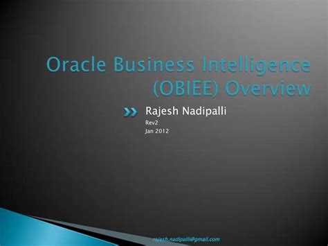 Oracle Business Intelligence Overview Pptx Databases Computer Software And Applications