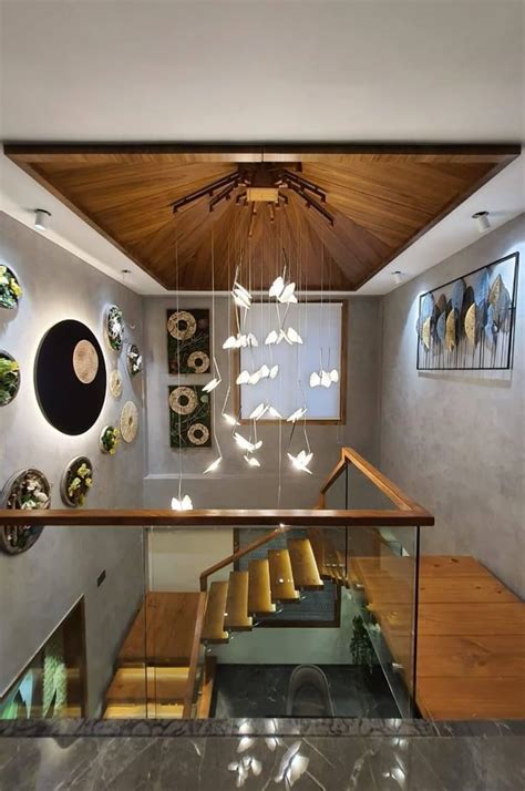 Pin By Deesha Maniyar On False Ceiling House Ceiling Design Interior Ceiling Design Stairs