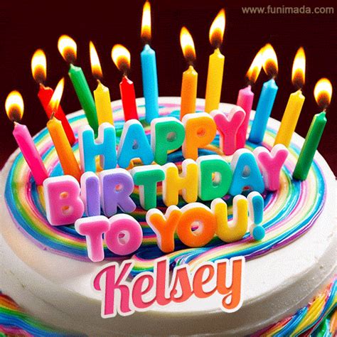 Kelseys Name Happy Birthday Cake  Download On