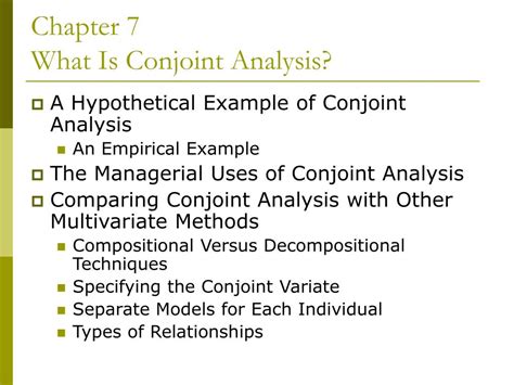 Ppt Multivariate Data Analysis Chapter 7 Conjoint Analysis Powerpoint Presentation Id 316195