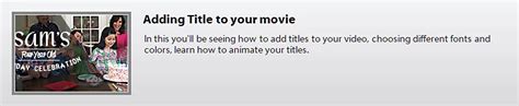 Adding Title To Your Movie