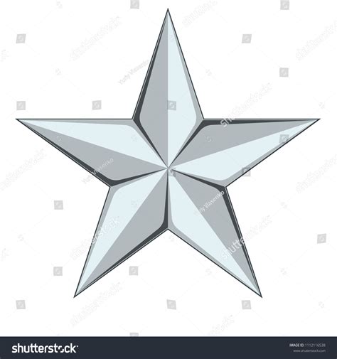 Silver Star Illustration Stock Vector Royalty Free 1112116538
