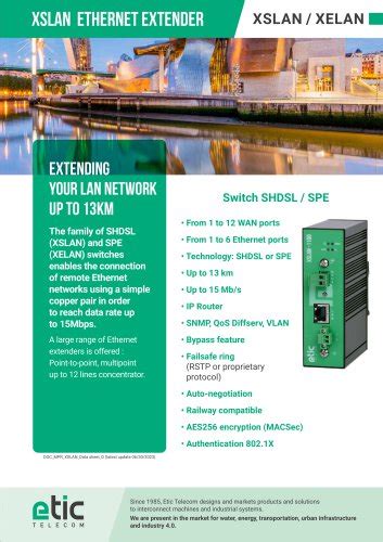 Switch Shdsl Spe Etic Telecom Pdf Catalogs Technical Documentation Brochure