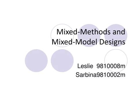 PPT Mixed Methods And Mixed Model Designs PowerPoint Presentation Free Download ID 693965