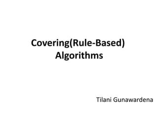 Covering algorithm | PPTX | Eye and Vision Conditions | Diseases and Conditions