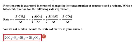 Solved Reaction Rate Is Expressed In Terms Of Changes In The Chegg