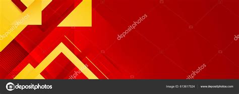 Red Orange Yellow Abstract Gradient Geometric Shapes Banner Background Shine Stock Vector By