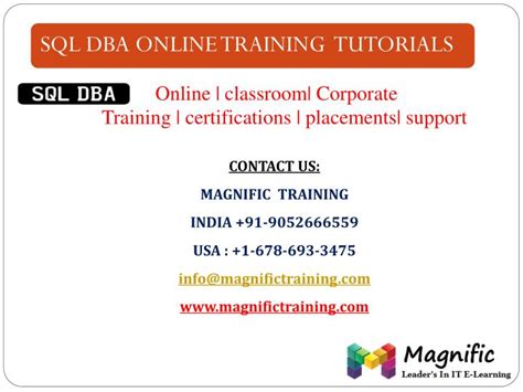 Ppt Sql Dba Online Training Classes In Hyderabad Powerpoint Presentation Id 7117515