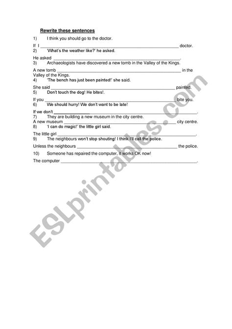 Rewriting Grammar Esl Worksheet By Noetheslayer