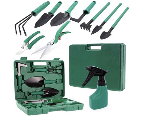 Набір садового інструменту у валізі інвентар для саду та городу комплект із 10шт Gardenline