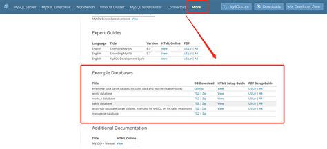 【mysql】mysql 官方示例数据库如何下载mysql数据库下载 Csdn博客