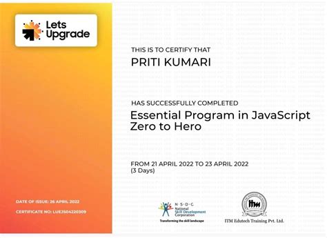 Priti Kumari On Linkedin Successfully Completed Essential Program In