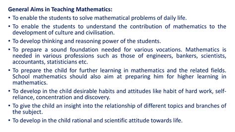 1 Teaching Mathematics Introduction Meaning Nature And Values Pptx