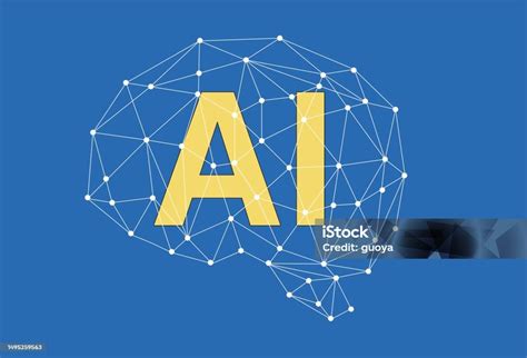Artificial Intelligence Human Brain Network Stock Illustration
