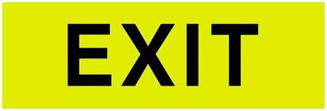 Amazon Com Basic EXIT Door Wall Sign Yellow Black Medium Office Products