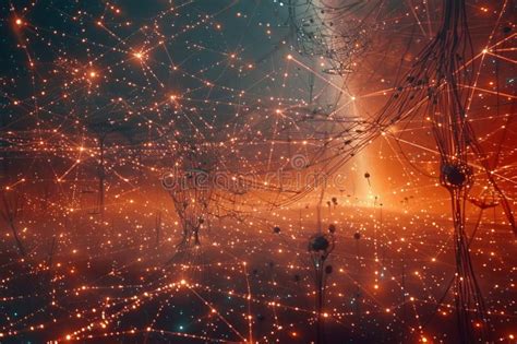 Ai Brain Evolving From Geometric Shapes Surrounded By Data Streams And