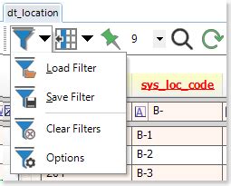 Filter Options Set Default Filter Preferences