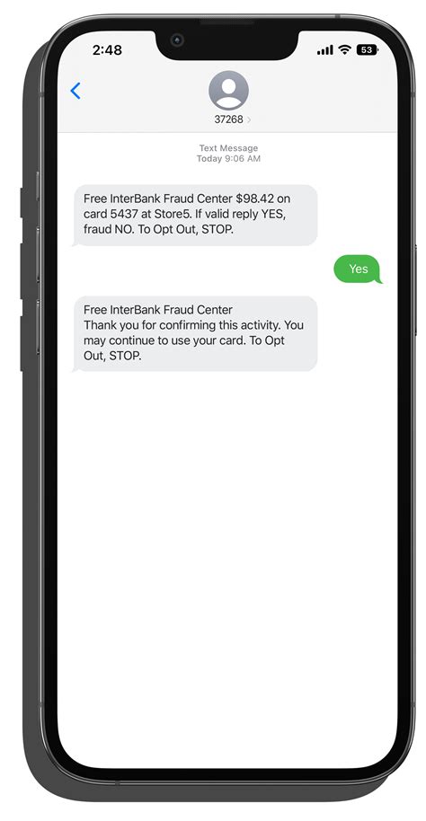 Fraud Text Alerts Interbank