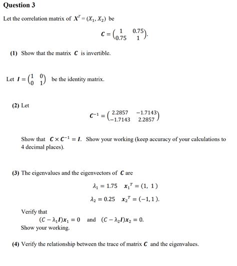 solved let the correlation matrix of xt x1 x2 be