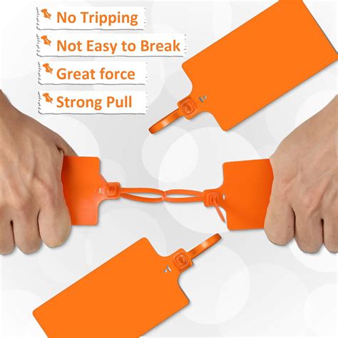 Lzbignun 100 Plastic Label Tags Waterproof Shipping Label Zip Tie Tag