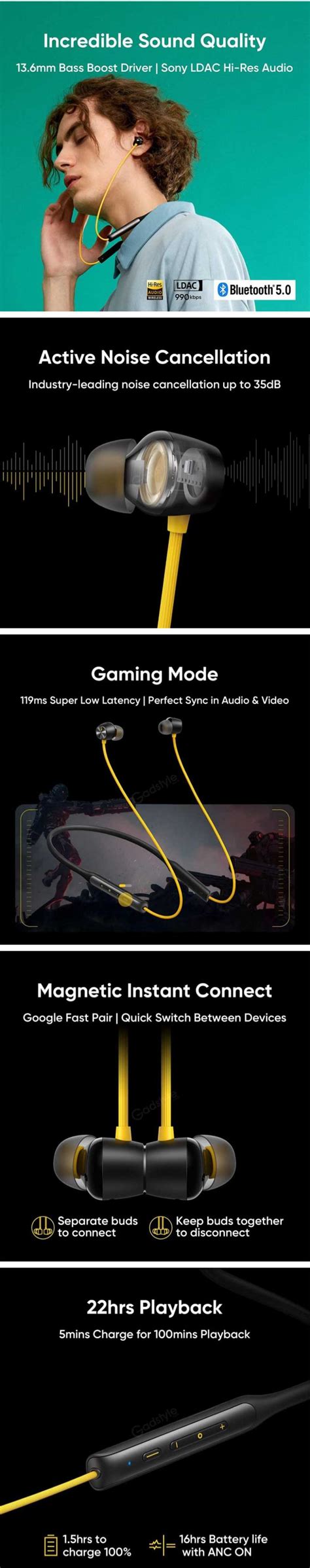 Realme Buds Wireless Pro Anc Neckband Earphones Price In Bangladesh Umrelo Com