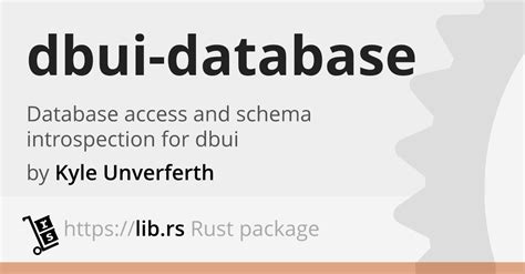 Dbui Database — Rust数据库接口 Librs • Rust 包仓库