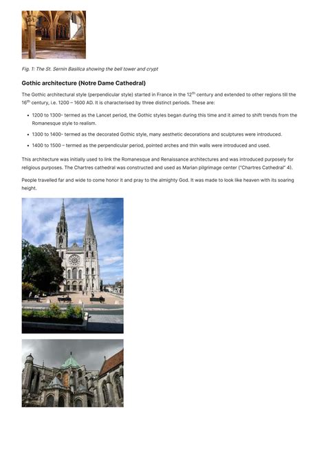 Solution Comparison Between Romanesque And Gothic Architectures 1279