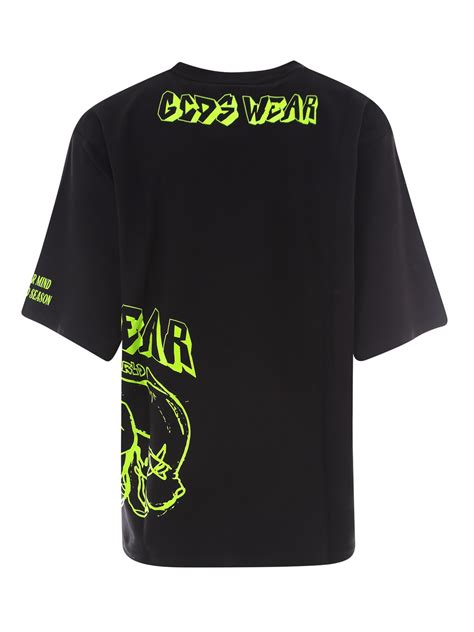 Gcds Logo Jersey T Shirt Black Men Ss21m02007702