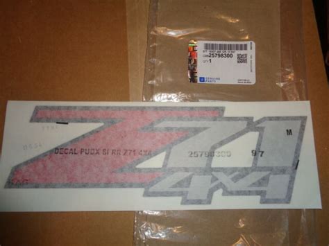 Gm Oem Pickup Z71 4x4 Bed Decal Sticker 25798300 For Sale Online Ebay