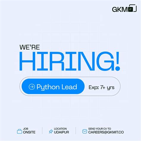 Pythonleadengineer Hiring Techtalent Pythondeveloper