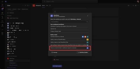 How To Add The Ms Teams Integration In Workshop Using Workflows Workshop