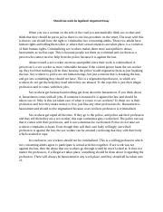 Argument Essay Docx Should Sex Work Be Legalized Argument Essay When You See A Woman On The