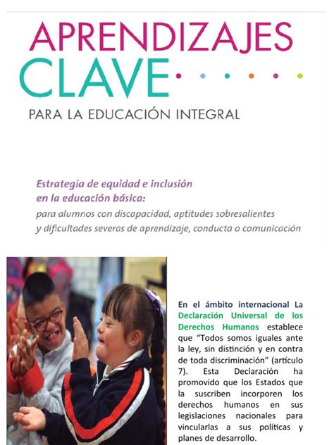 Aprendizajes Clave Para La Educación Integral Pdf Inclusión