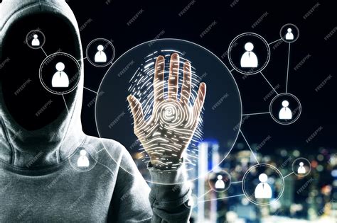 Premium Photo Hacker With Fingerprint