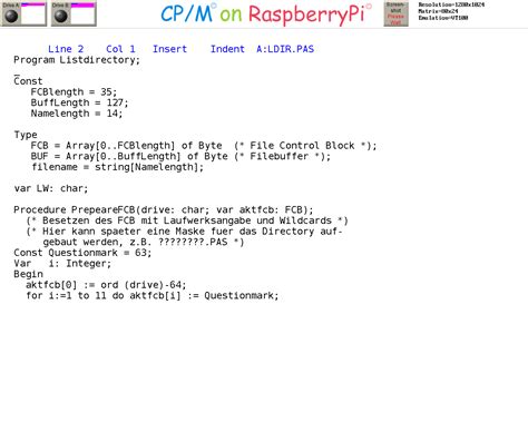 Programming Project EMUZ RPI