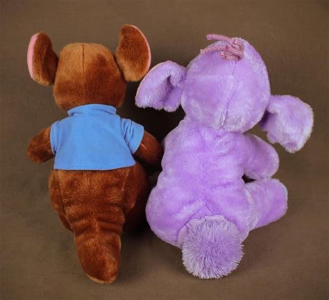 Winnie Pooh Plush Dolls Lumpy Heffalump Elephant And Roo Kangaroo Disney Store 1858926263