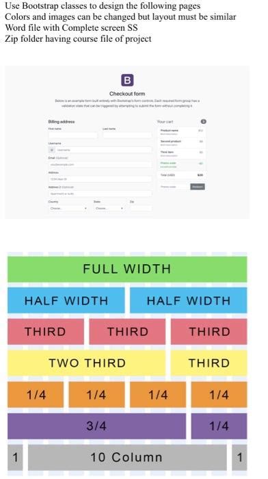 Solved Use Bootstrap Classes To Design The Following Pages