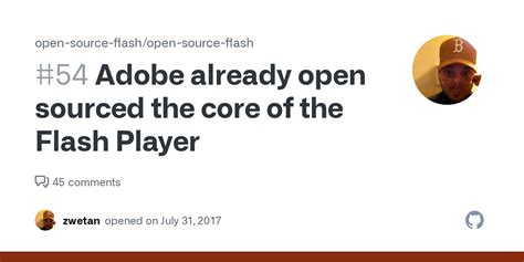 Adobe Already Open Sourced The Core Of The Flash Player · Issue 54 · Open Source Flashopen